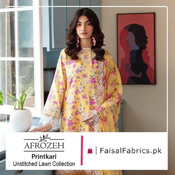 Afrozeh Printkari Vol-04 Unstitched Lawn Chikankari Collection 2023