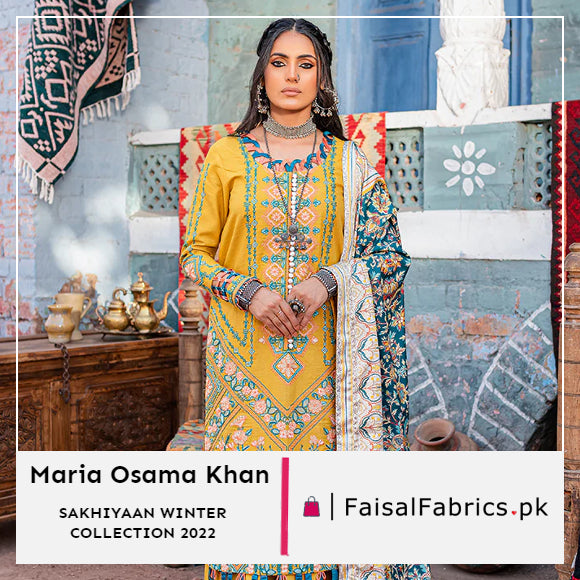Maria Osama Khan Sakhiyaan Unstitched Winter Collection 2022