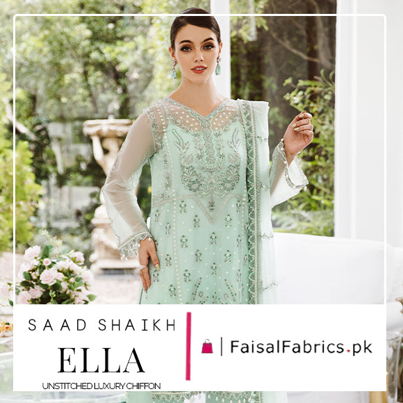 Saad Shaikh ELLA Unstitched Luxury Chiffon Collection 2023