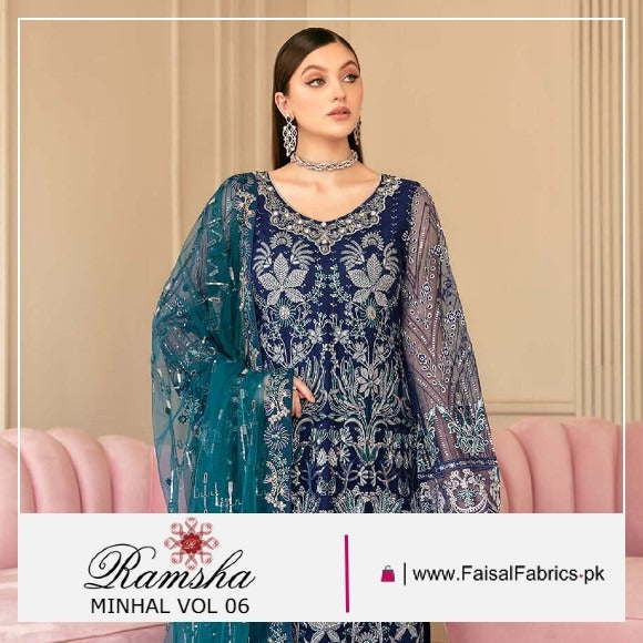 Minhal by Ramsha Vol-06 Formals Collection 2022
