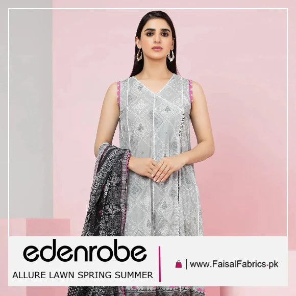 edenrobe Unstitched Allure Lawn Spring Summer Collection