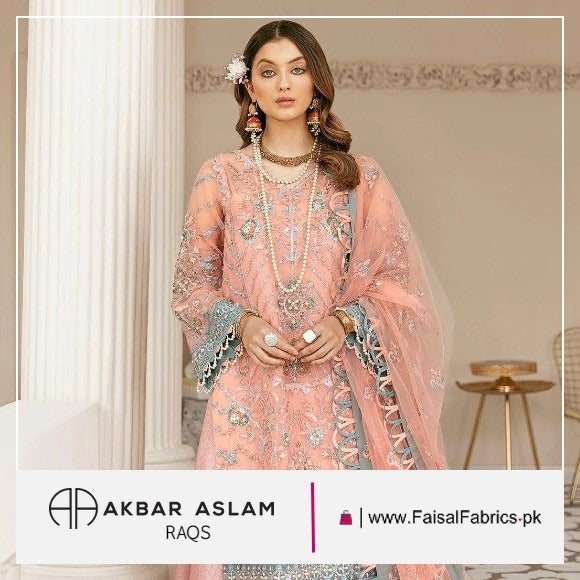 Akbar Aslam Raqs Eid Formal Collection 2021 FaisalFabrics.pk