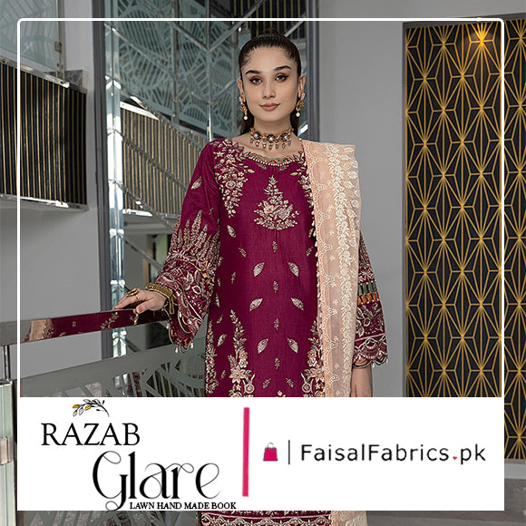 Glare by Razab Hand Made Embroidered Luxury Lawn Collection 2023