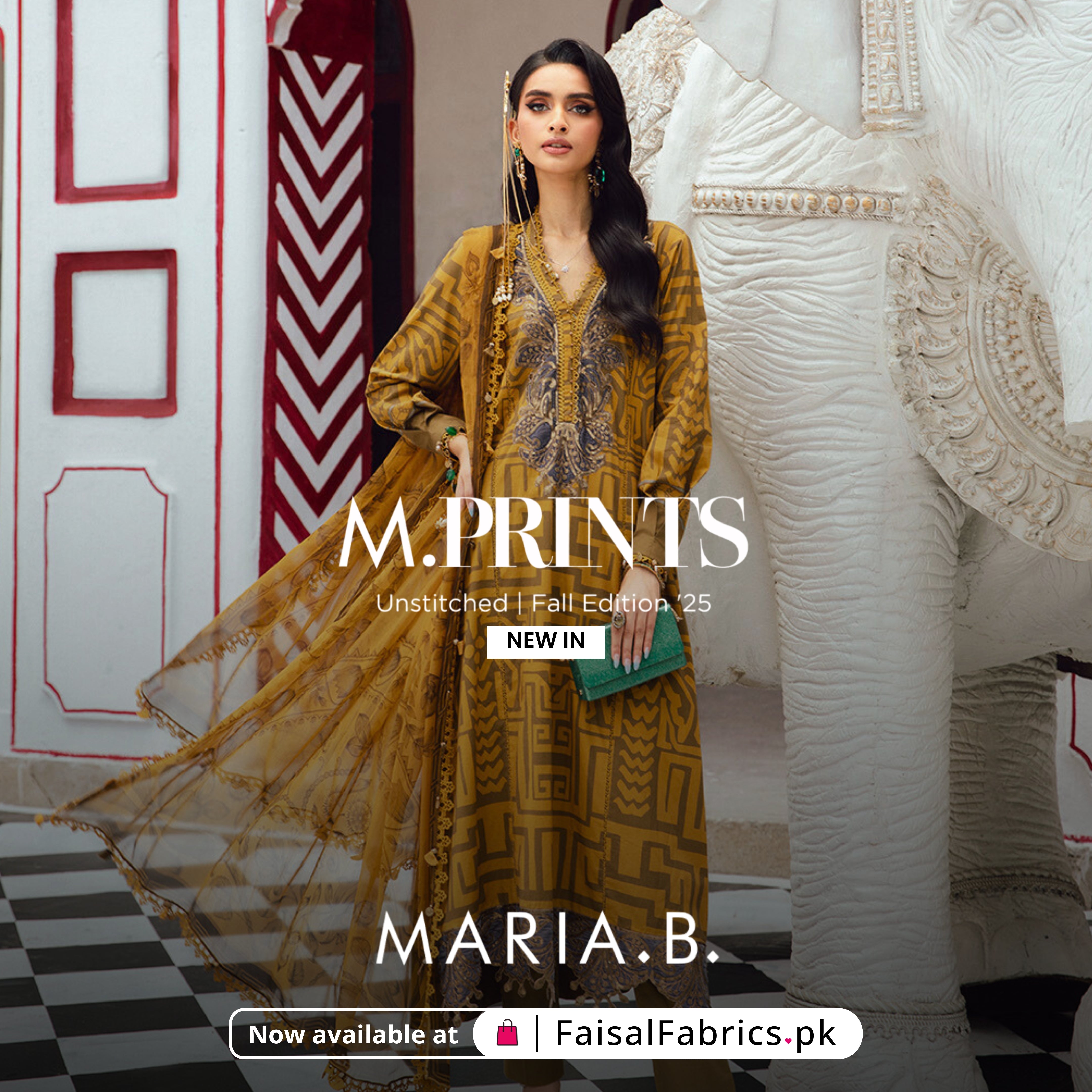 Maria.B MPrints Unstitched Luxury Fall Edition 2025
