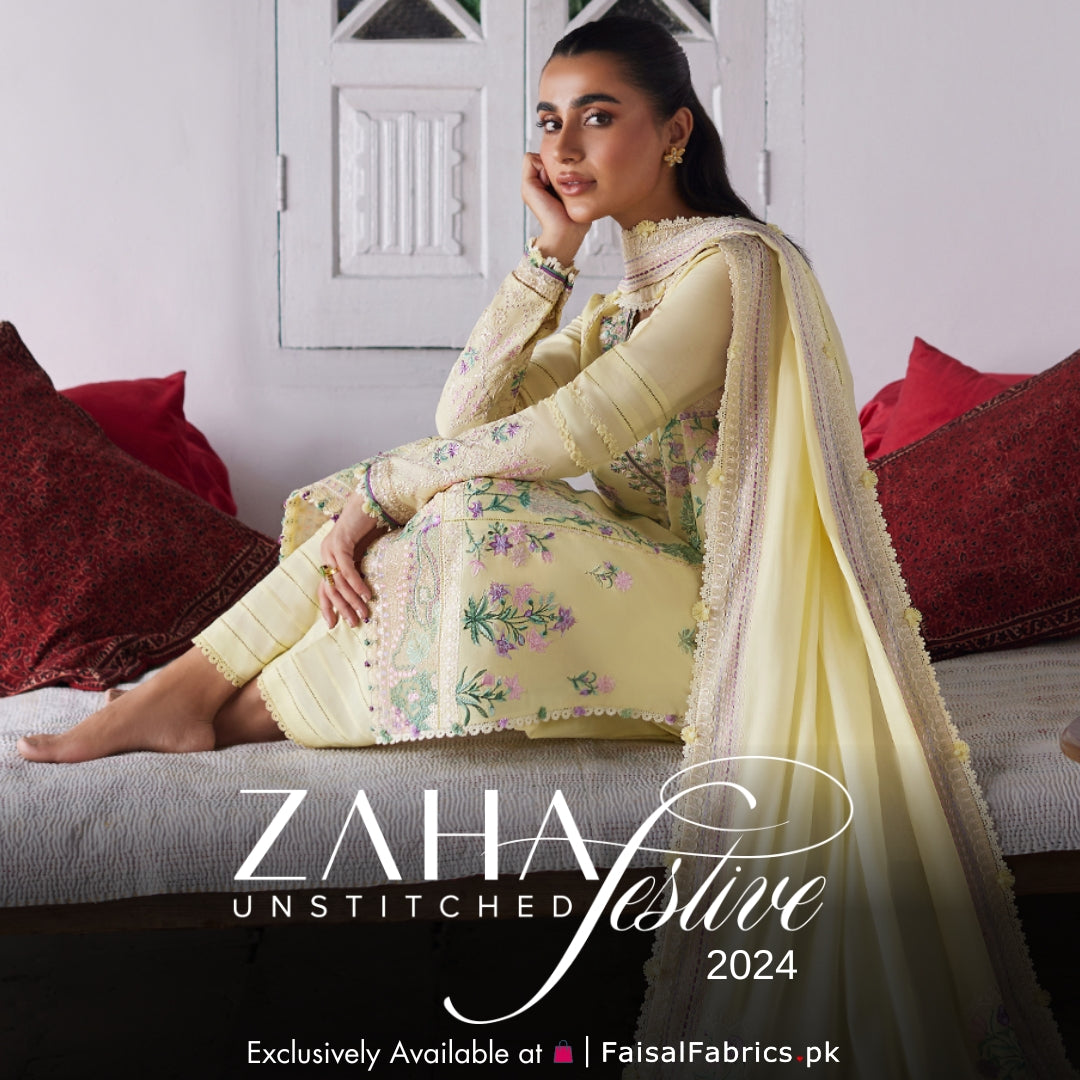 ZAHA Unstitched Festive Lawn Spring Summer Collection 2024