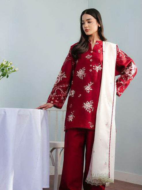 Coco by Zara Shahjahan Embroidered Lawn Unstitched 3Pc Suit D-10A NORA