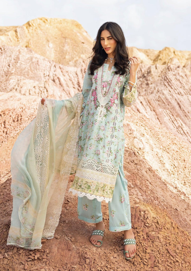 ELAF Premium Signature Embroidered Lawn Unstitched 3Pc Suit ESC-01B BR