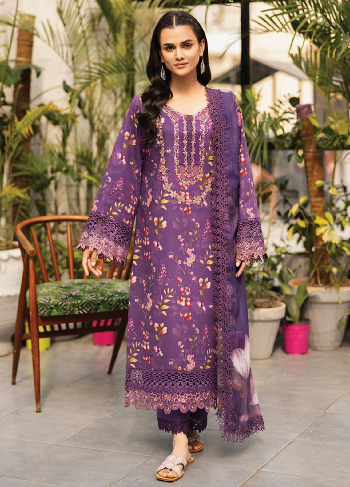 Rang Rasiya Lifestyle Embroidered Lawn Unstitched 3Pc Suit D-08 CHARLO