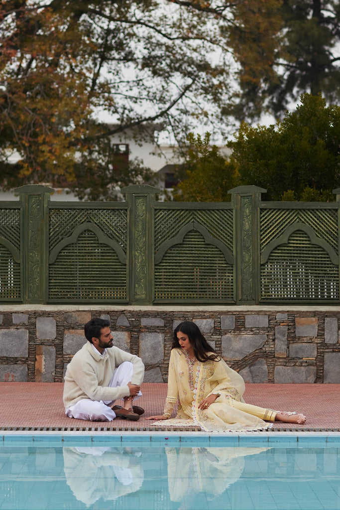 ELAN Embroidered Luxury Lawn Unstitched 3Pc Suit EL24-08B ZENEL