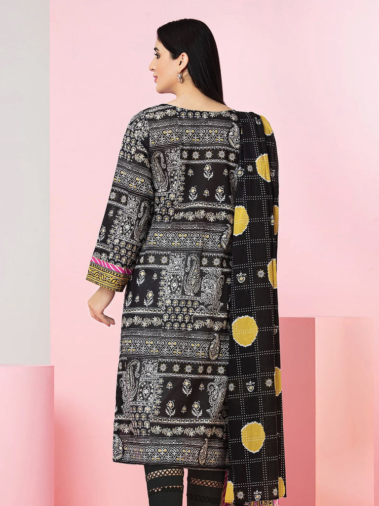 edenrobe Allure Lawn Unstitched Printed 3 Piece Suit EWU23A1-26315