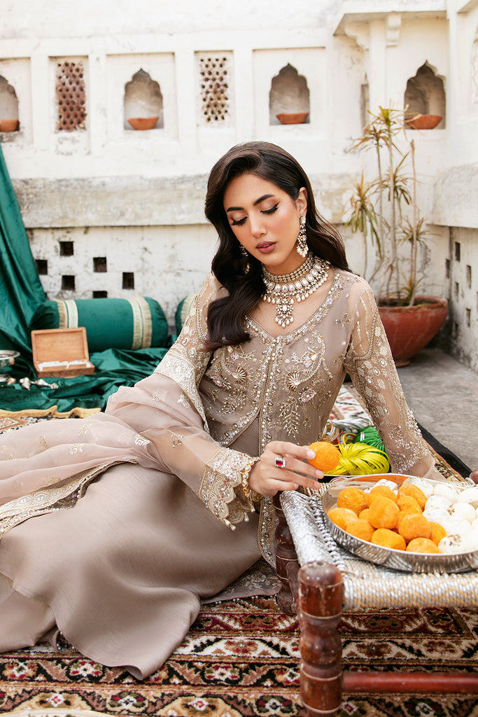 Ramsha Luxury Wedding Handmade Embroidered Organza 3 Piece Suit H-304