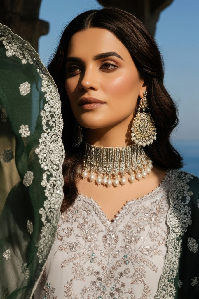 Imrozia Serene Mehr-e-Mah Embroidered Chiffon Unstitched 3Pc Suit I-24