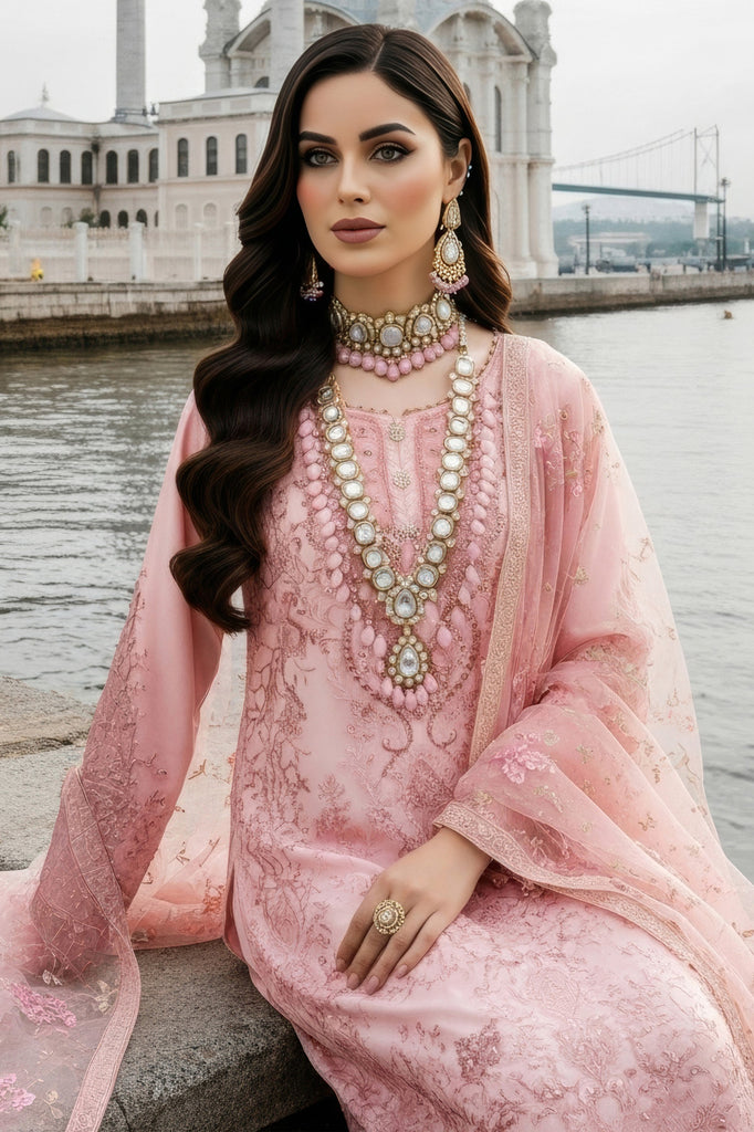 Imrozia Serene Mehr-e-Mah Embroidered Chiffon Unstitched 3Pc Suit I-24