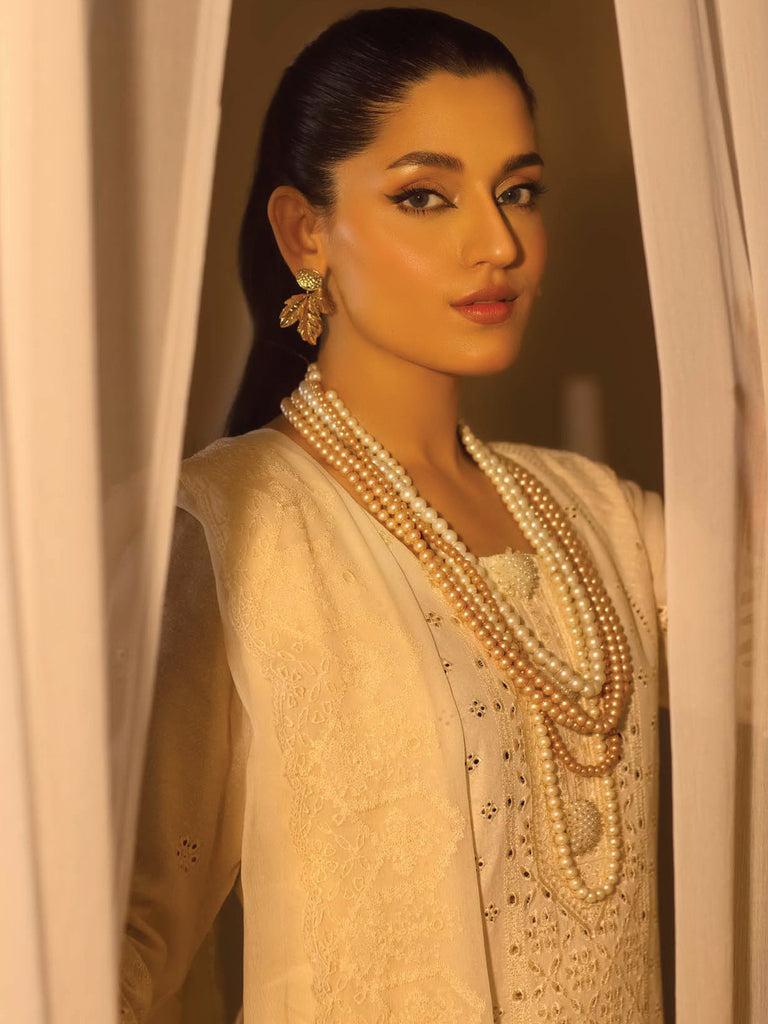 Dilkash Afsana by Manizay Chikankari Karandi Unstitched 3Pc Suit M-10