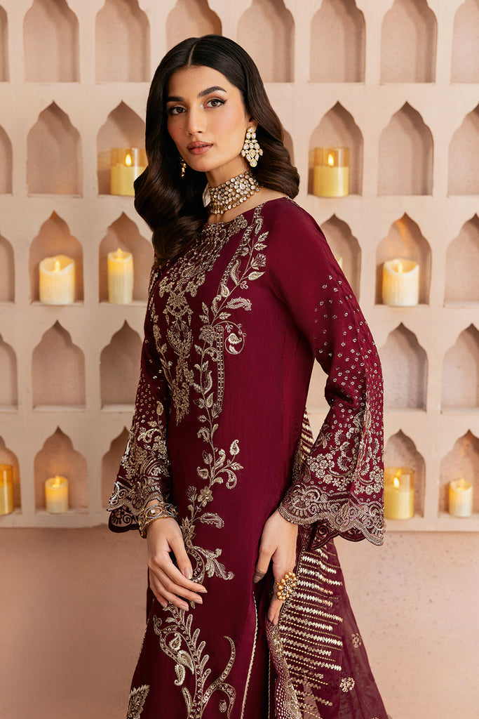 Ramsha Shehnai Embroidered Raw SIlk Unstitched 3Pc Suit SS-102