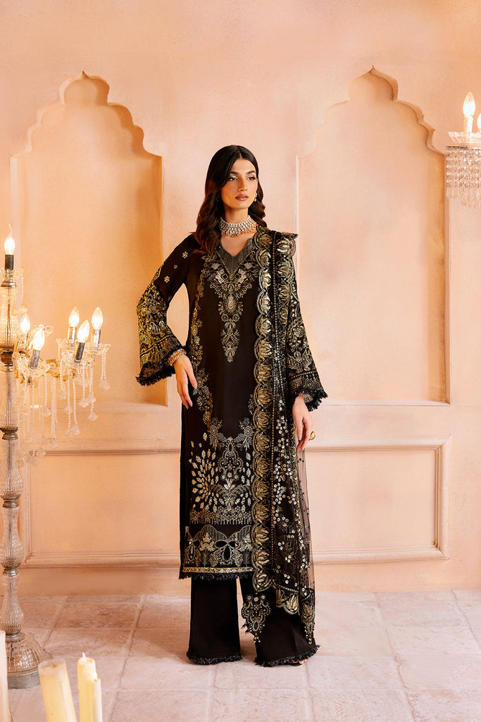 Ramsha Shehnai Embroidered Raw SIlk Unstitched 3Pc Suit SS-105