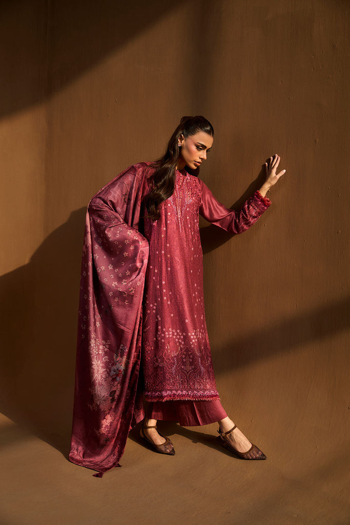 Sobia Nazir Embroidered Herringbone Unstitched 3Pc Suit WS25-3B