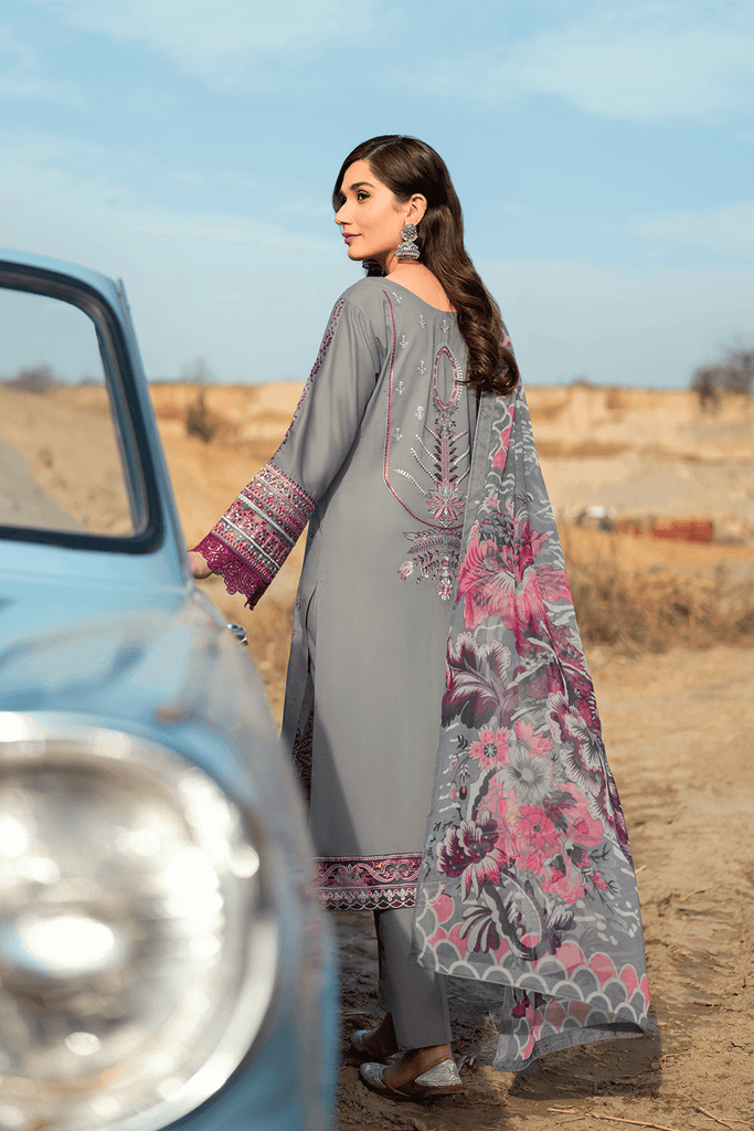 Ramsha Riwayat Embroidered Luxury Lawn Unstitched 3 Piece Suit Y-604