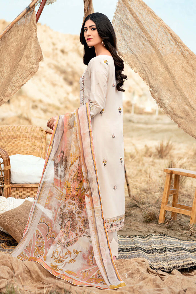 Ramsha Riwayat Embroidered Luxury Lawn Unstitched 3 Piece Suit Y-606