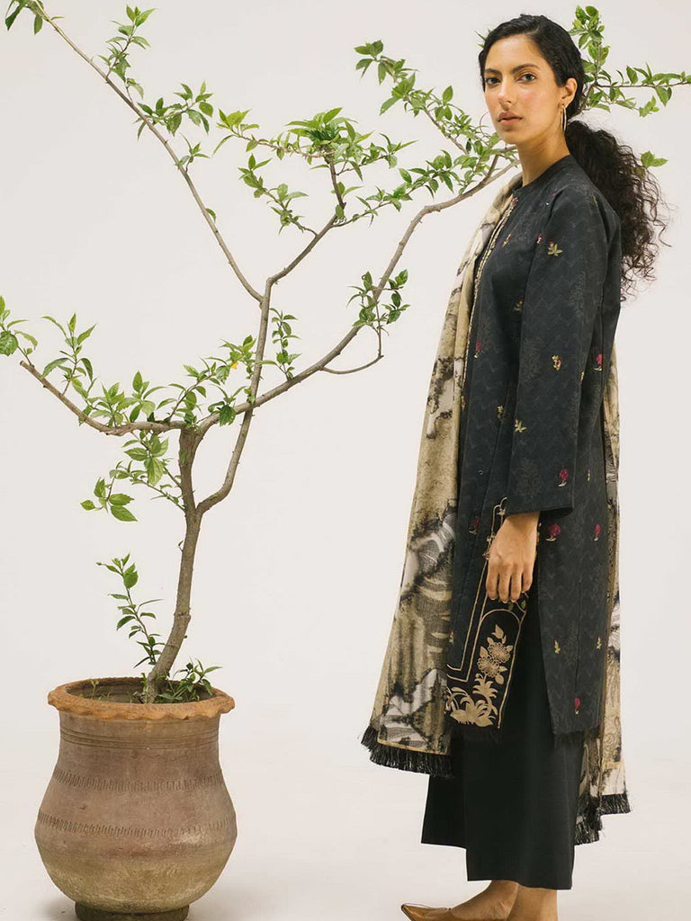 Coco by Zara Shahjahan Embroidered Lawn Unstitched 3 Piece Suit D-01B