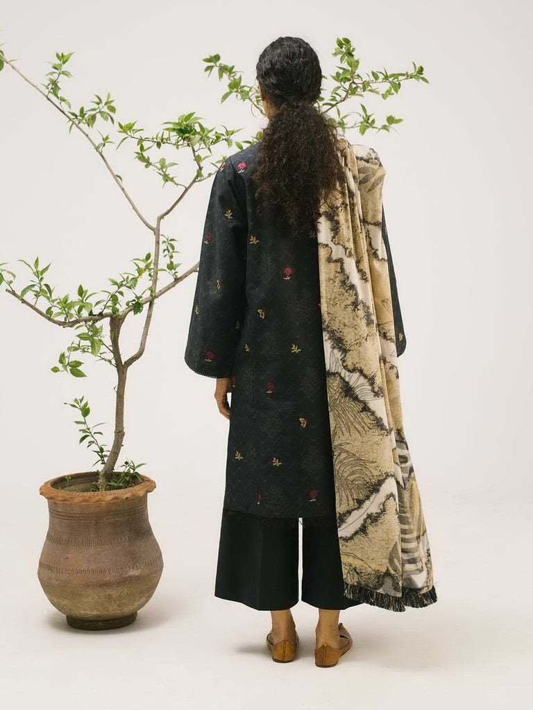 Coco by Zara Shahjahan Embroidered Lawn Unstitched 3 Piece Suit D-01B