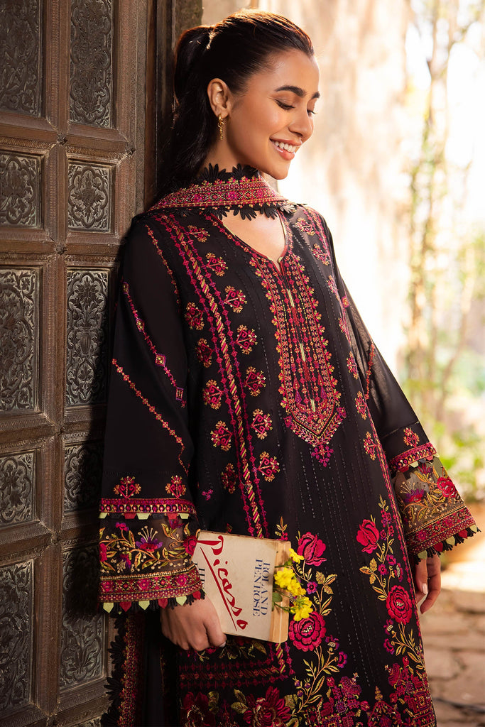 Zaha By Khadijah Shah Embroidered Lawn Unstitched 3Pc Suit ZL24-08B ZE