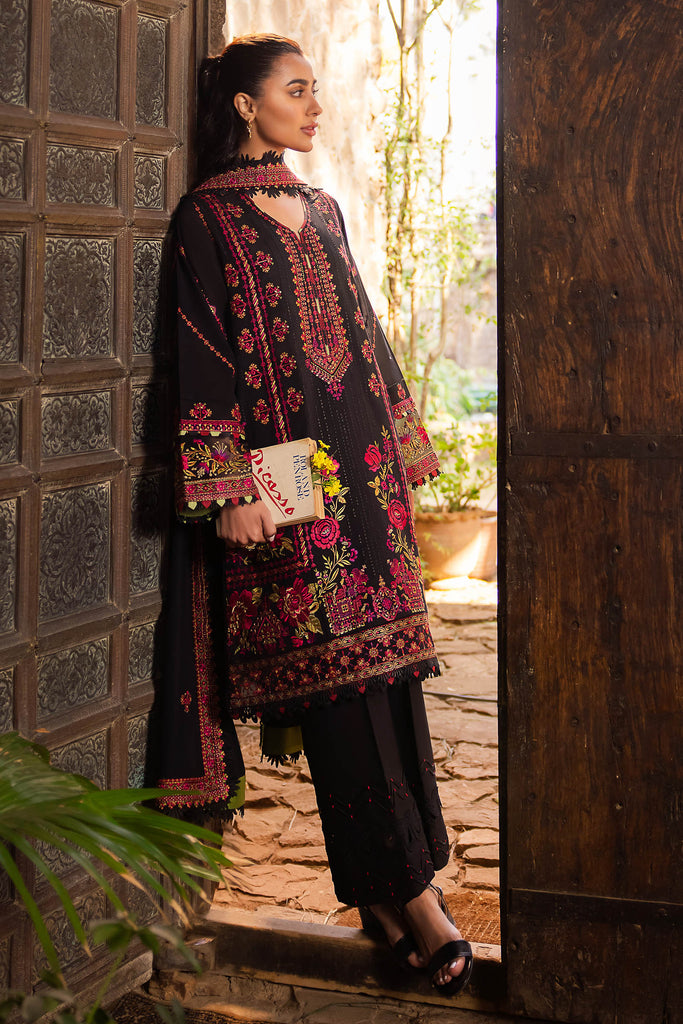 Zaha By Khadijah Shah Embroidered Lawn Unstitched 3Pc Suit ZL24-08B ZE