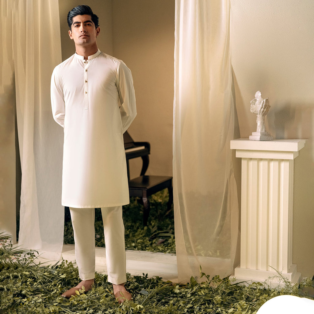 Deep Sea by Dynasty Fabrics Men's Unstitched Wash & Wear Suit - Green