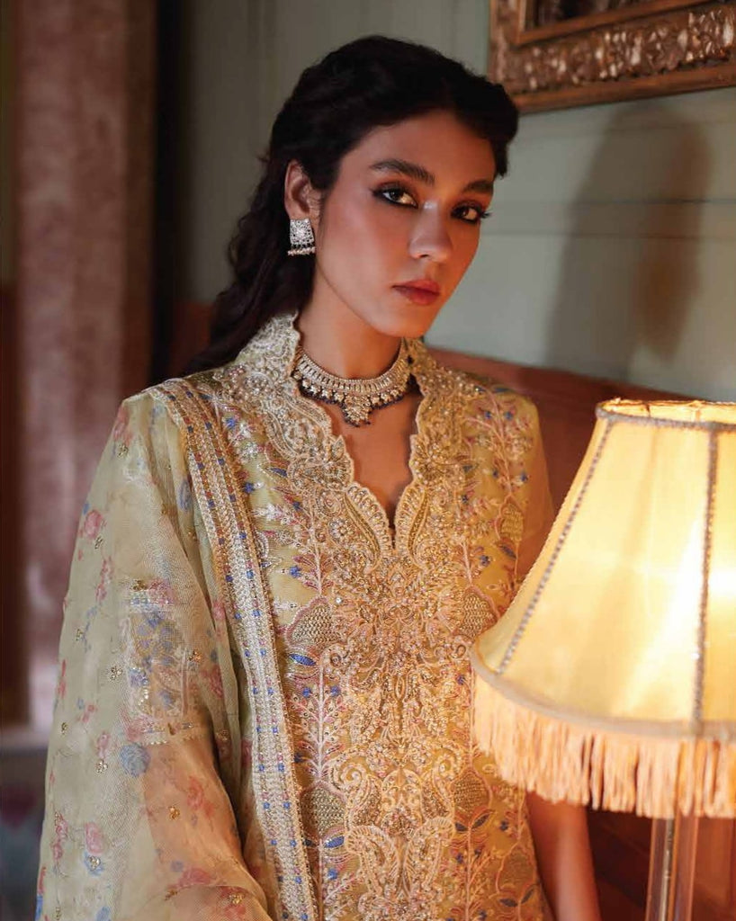 Qala by Mushq Unstitched Luxury Kamdaani 3 Piece Suit MCK-08 DINA