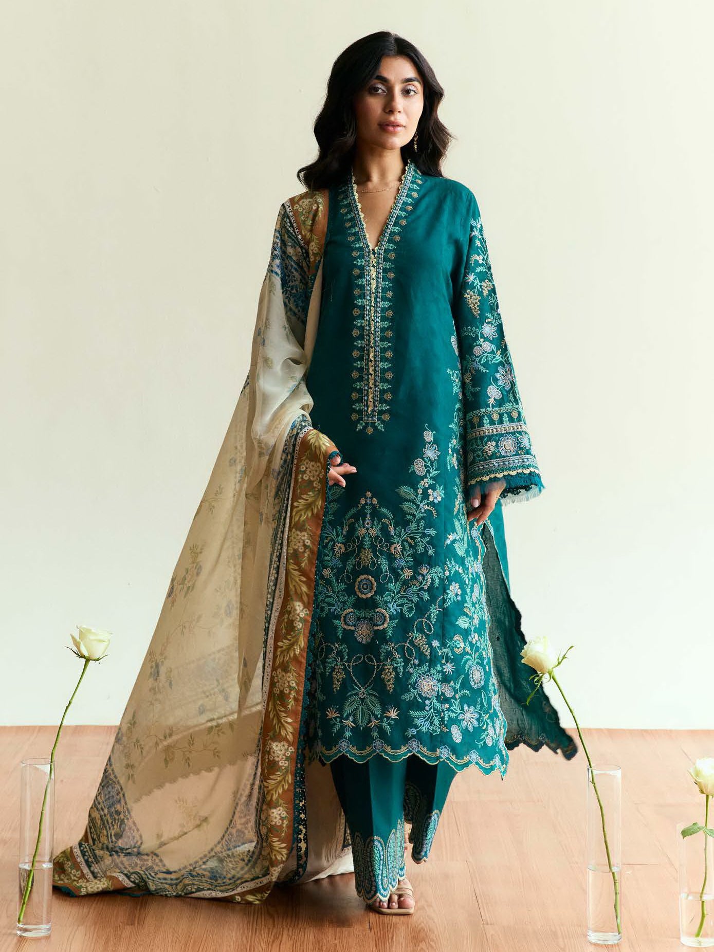 Coco by Zara Shahjahan Embroidered Lawn Unstitched 3Pc Suit D-04 MARIG
