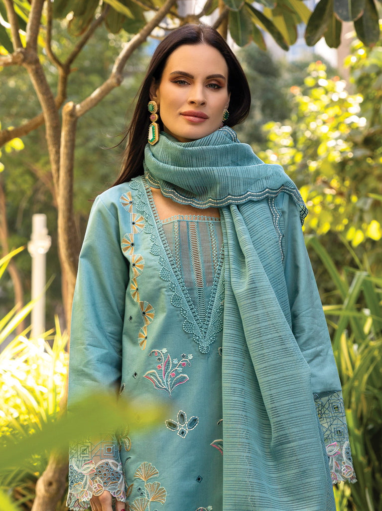 Rang Rasiya Carnation Embroidered Lawn Unstitched 3Pc Suit D-14 ARIANA
