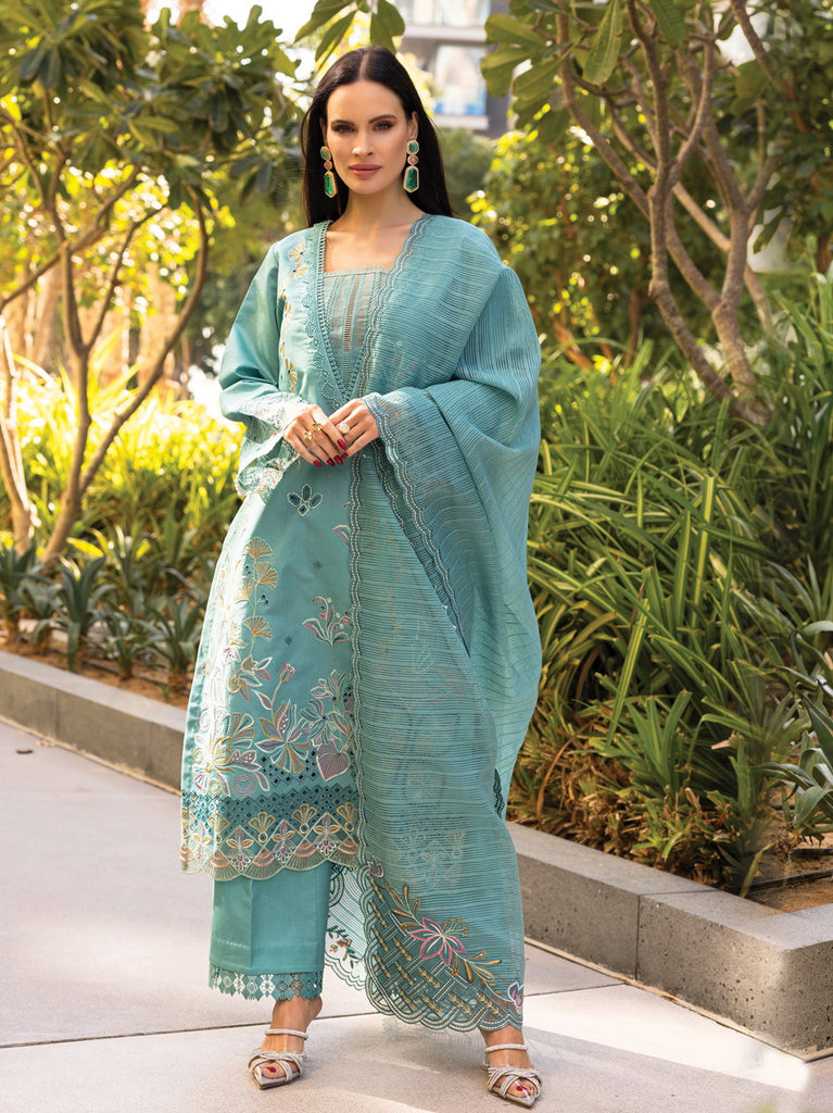 Rang Rasiya Carnation Embroidered Lawn Unstitched 3Pc Suit D-14 ARIANA