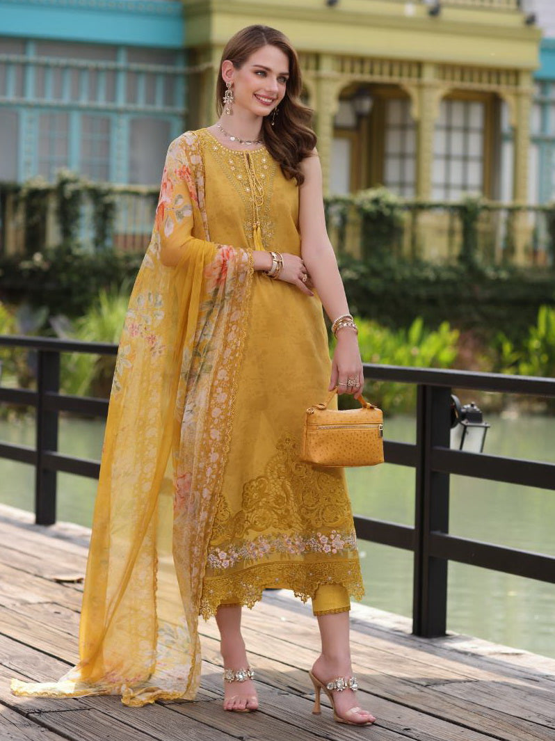 Noor by Saadia Asad Eid Luxe Chikankari Unstitched 3Pc Suit D-03