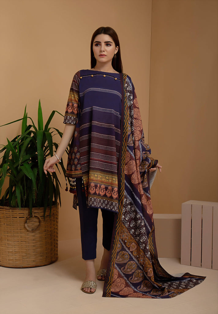 ACE Galleria Digital Printed Unstitched 3 Piece Khaddar Suit ACE 12101