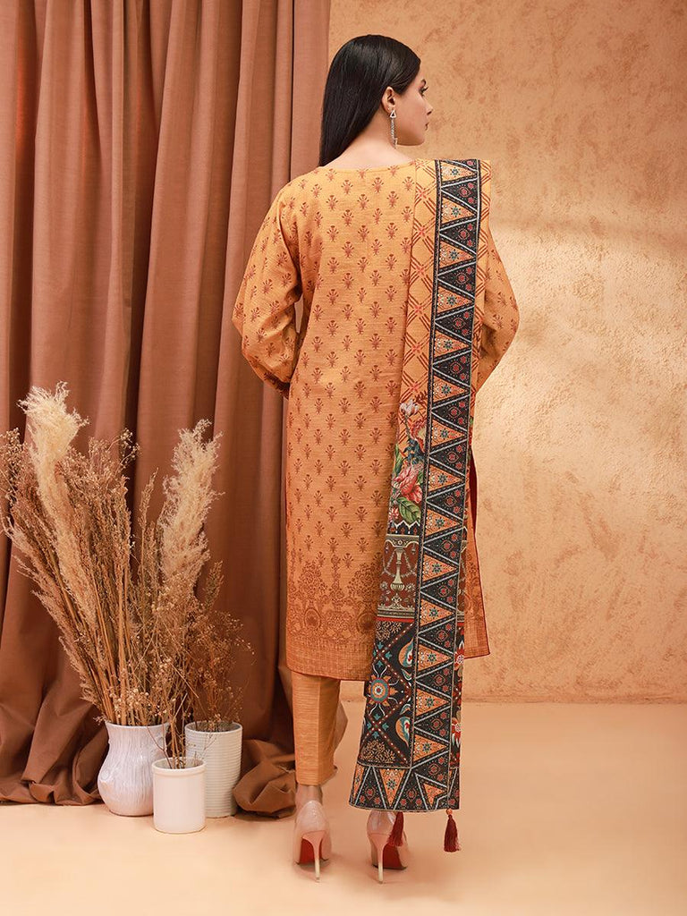 ACE Galleria Digital Embroidered Unstitched 3pc Khaddar Suit ACE 12154