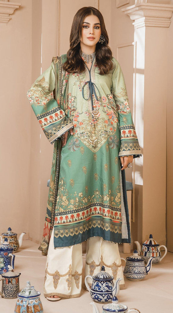 Anaya by Kiran Chaudhry Noor Bano Unstitched Cambric 3pc Suit AEC21-01