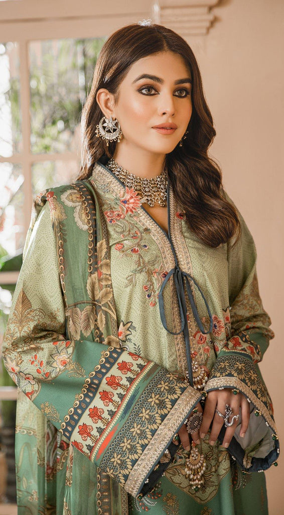 Anaya by Kiran Chaudhry Noor Bano Unstitched Cambric 3pc Suit AEC21-01