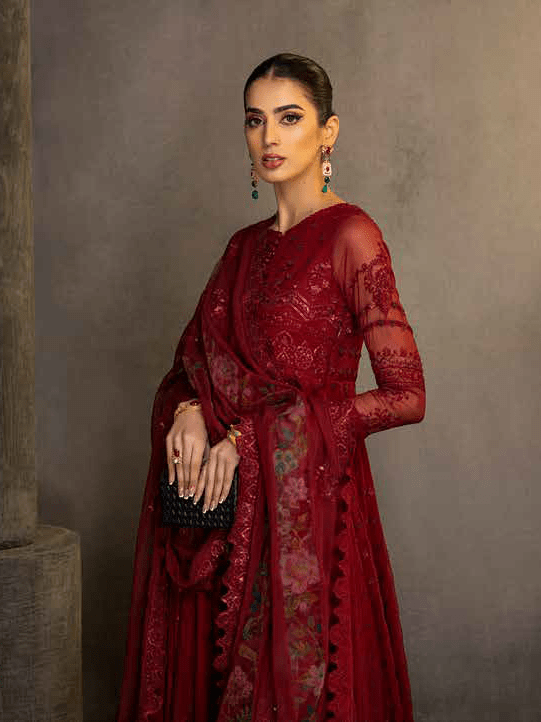 Charizma Signature Barkha Unstitched Premium Chiffon 3Pc Suit CBK-03