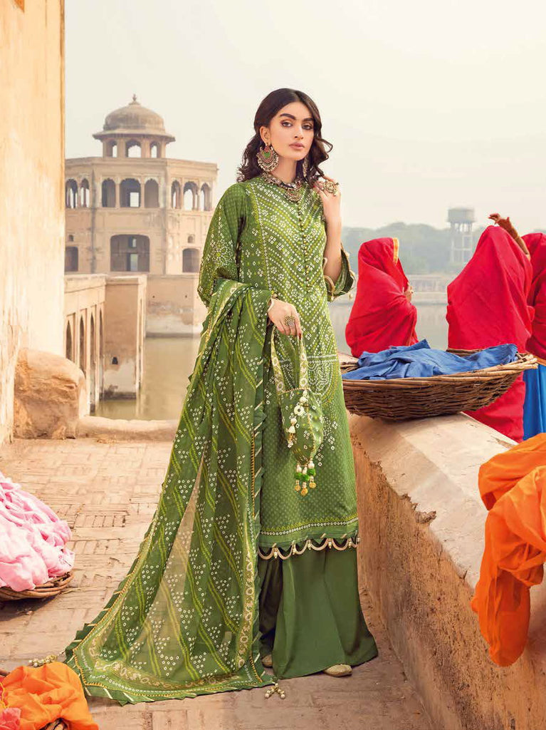 GulAhmed Chunri Printed Lawn Unstitched 3Pc Suit CL-32104 B