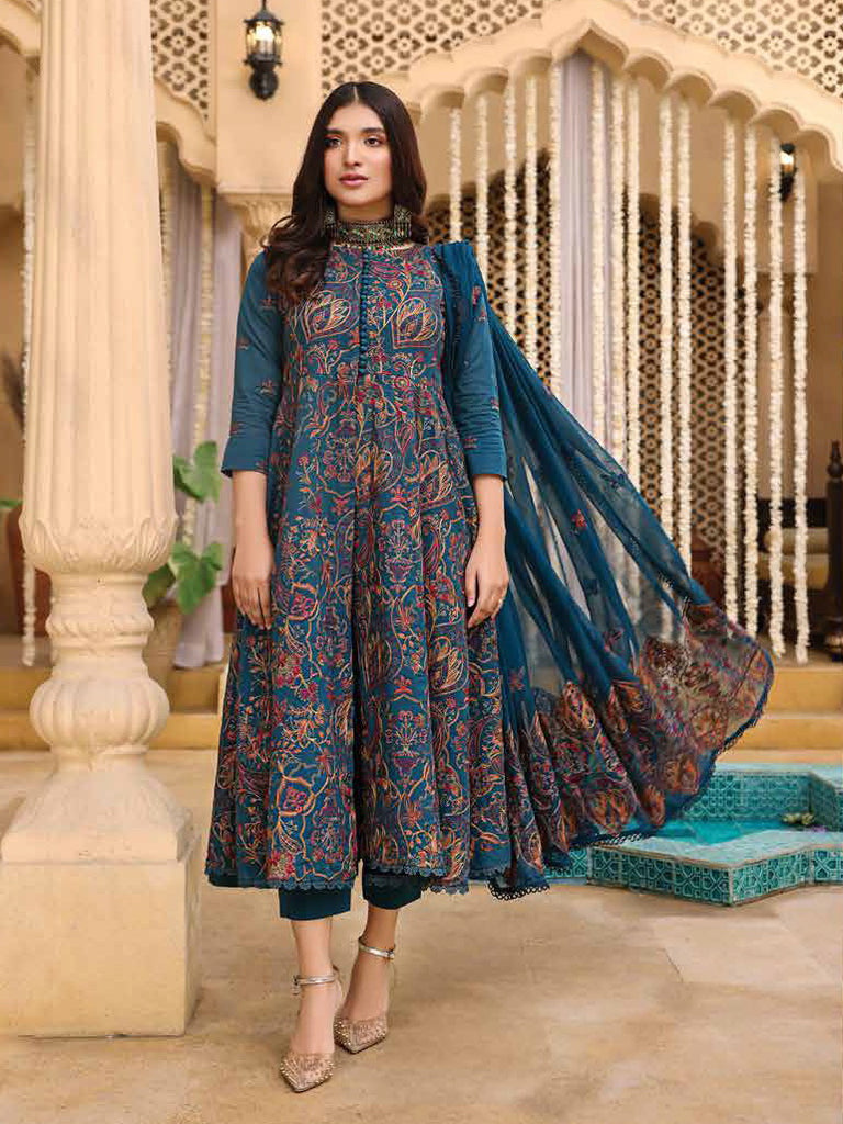 Bahar by LALA Textile Embroidered Swiss Voile Unstitched 3Pc Suit D-01