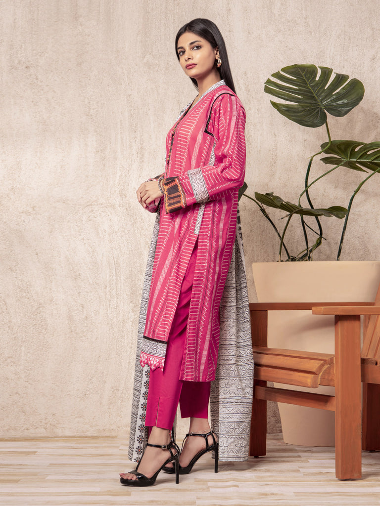 edenrobe Allure Lawn Unstitched Printed 3Pc Suit EWU23A1-26171