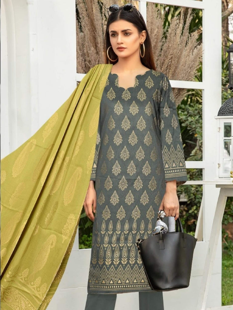 Fiza Noor Jacquard Brosha Lawn Unstitched 3 Piece Suit FN-1182