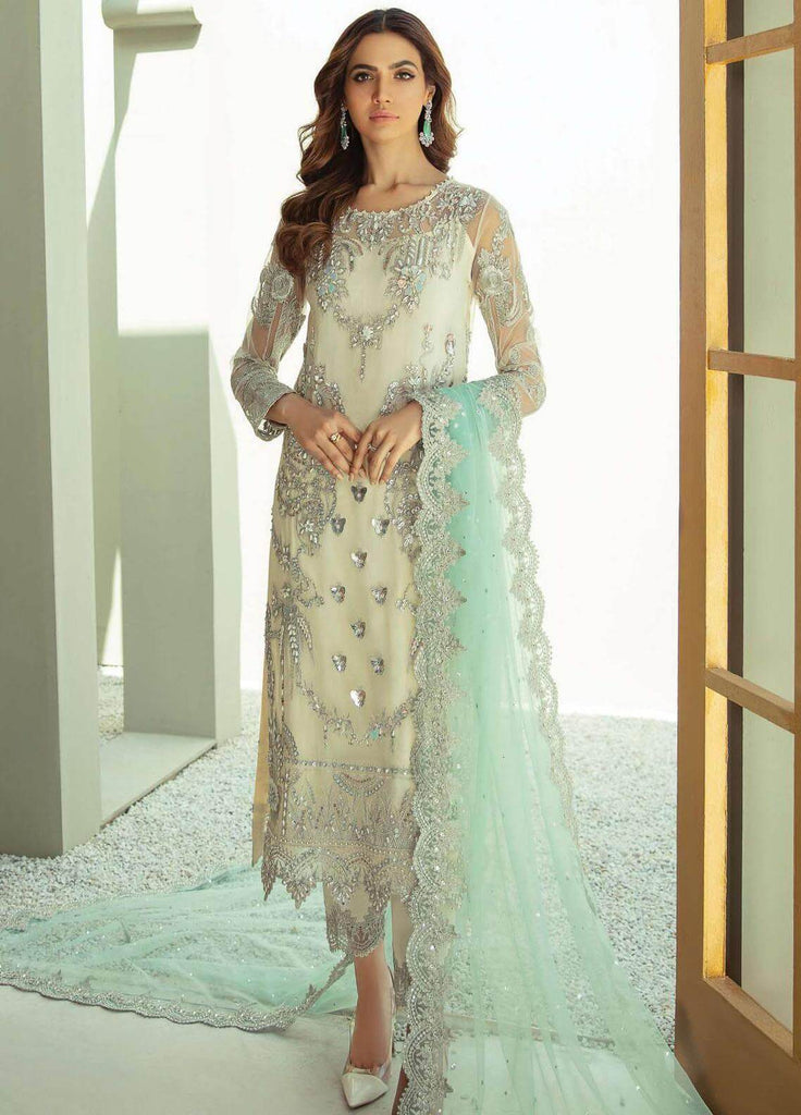 Pour Epoque Fois by Imrozia Premium Embroidered 3 Piece Net Suit I-133