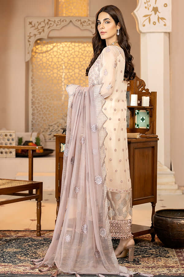 Imrozia Premium La Bella Luxury Formal Chiffon 3Pc Suit L-236 Fiesta