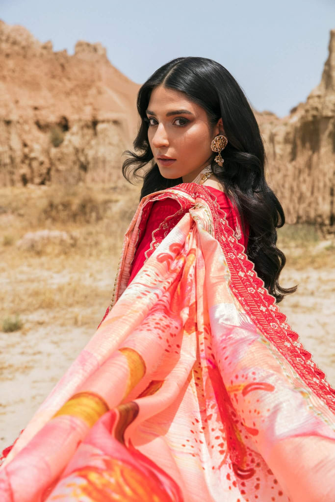 Maria Osama Khan Pariwash Unstitched Lawn 3Pc Suit Gulaal (US-004)