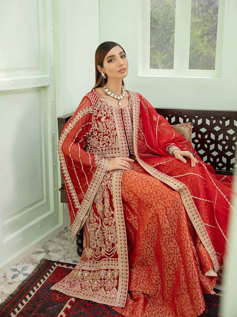 MASHQ Premium Embroidery Wedding Collection 3pc Suit MW-02 Golden Hour
