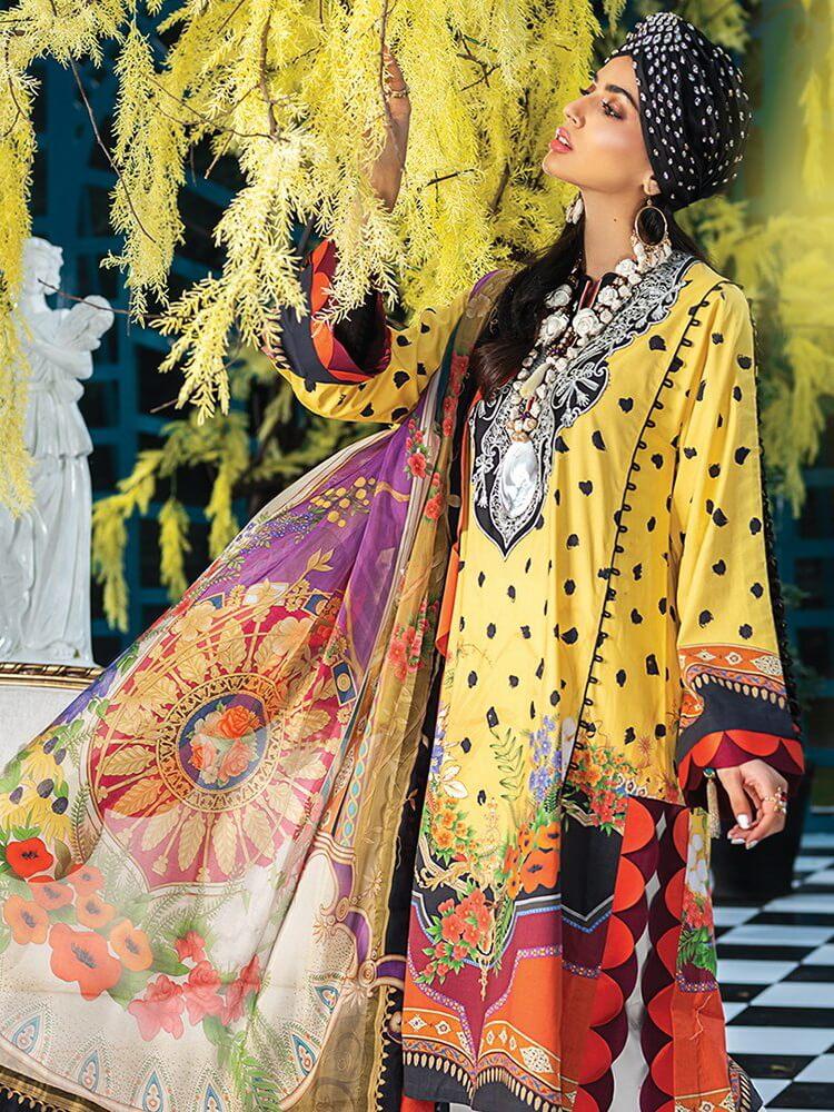 ZAHA Lawn Spring Summer 2020 3PC Embroidered Lawn Suit ZL20-03 Miriana